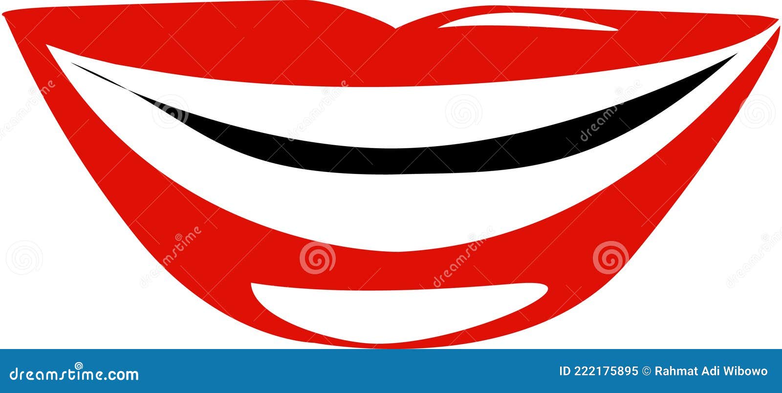 Smiling red lips image stock illustration. Illustration of smiling ...