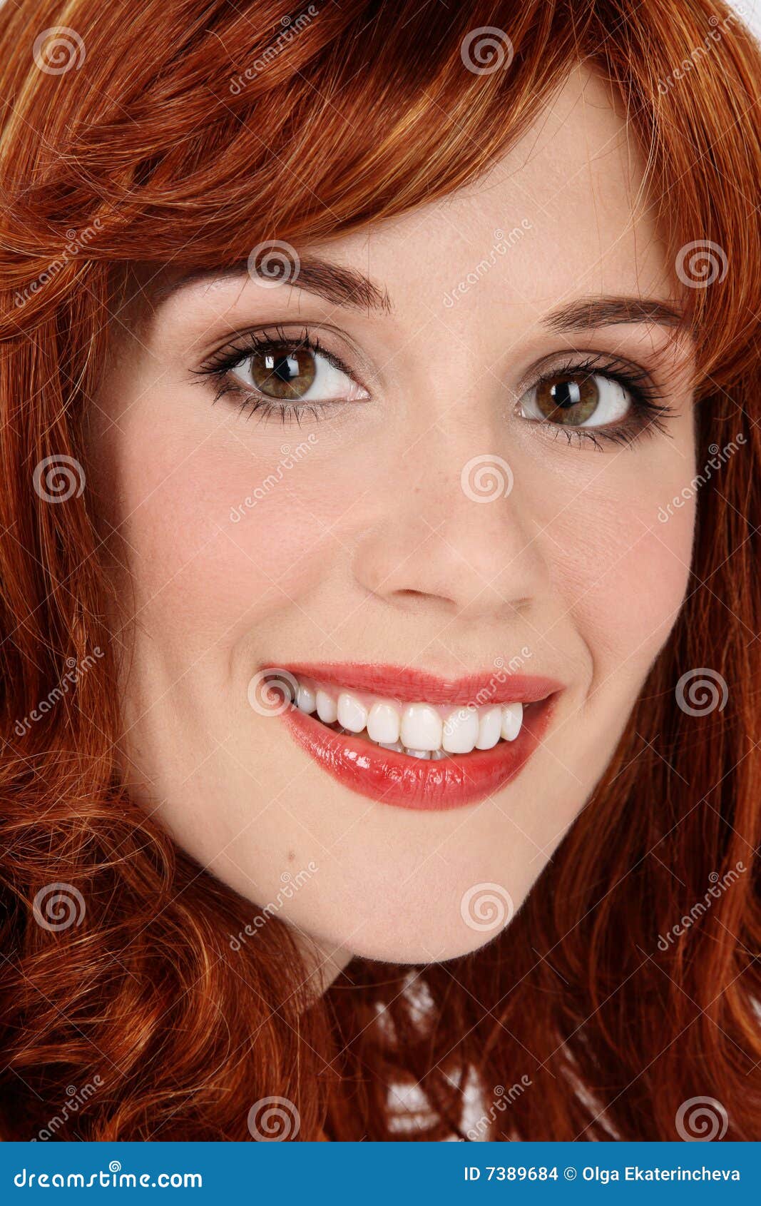 Smiling redhead stock photo. Image of confident, friendly - 7389684