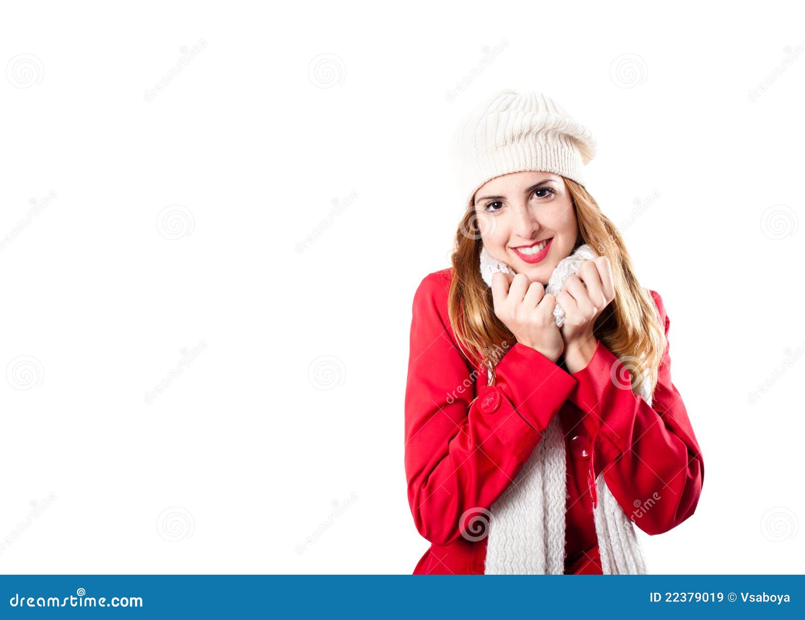 Smiling Redhead with Cold Looking at Camera Stock Image - Image of ...