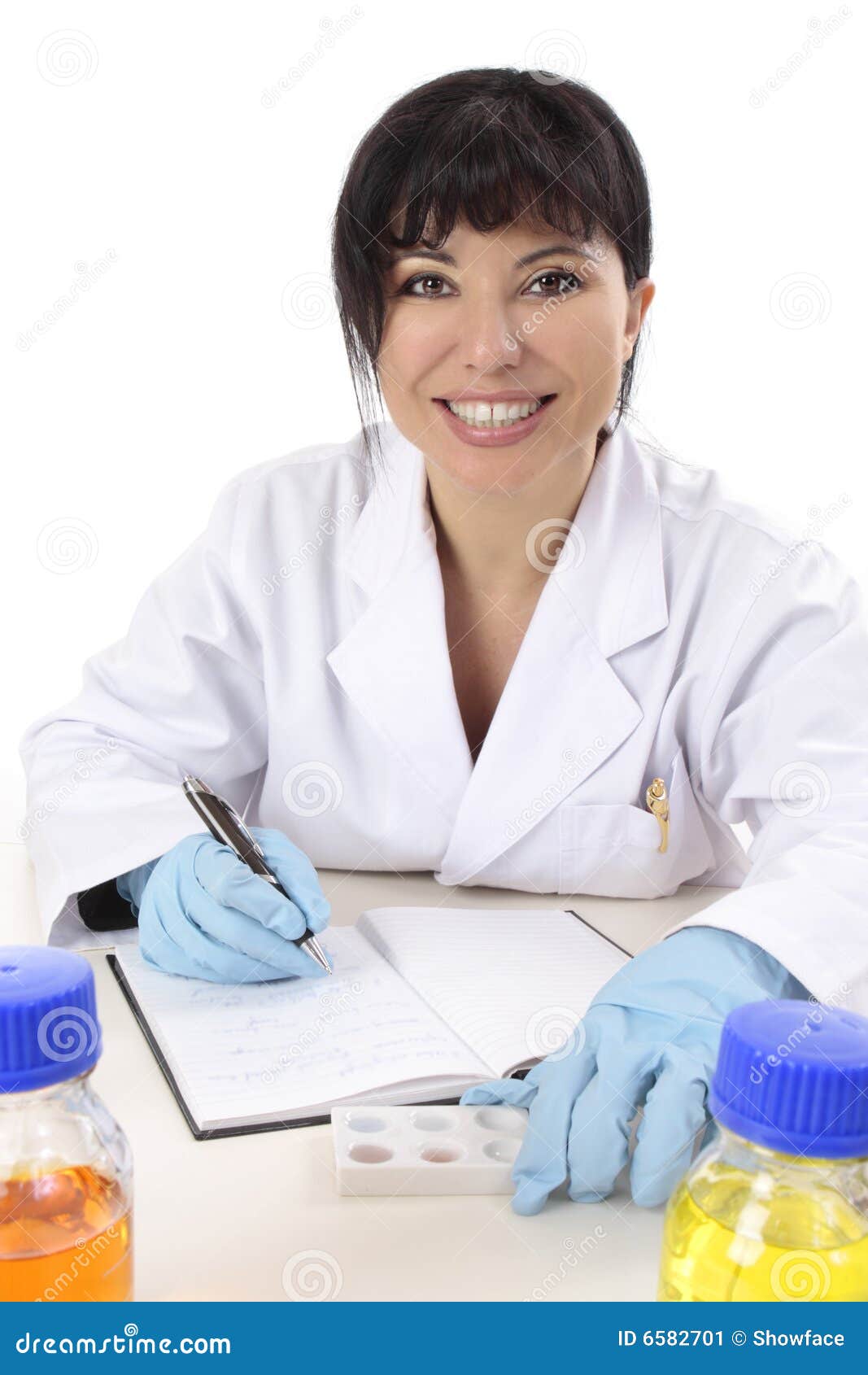 Smiling research scientist stock image. Image of medical - 6582701