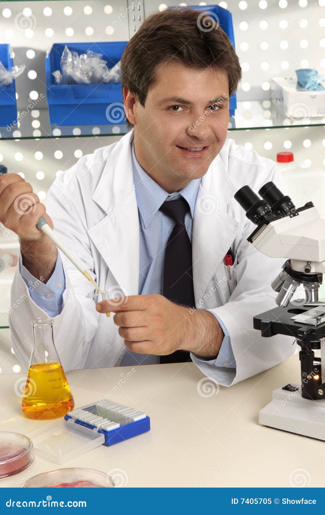 Smiling Research Scientist or Other Occupation Stock Image - Image of ...