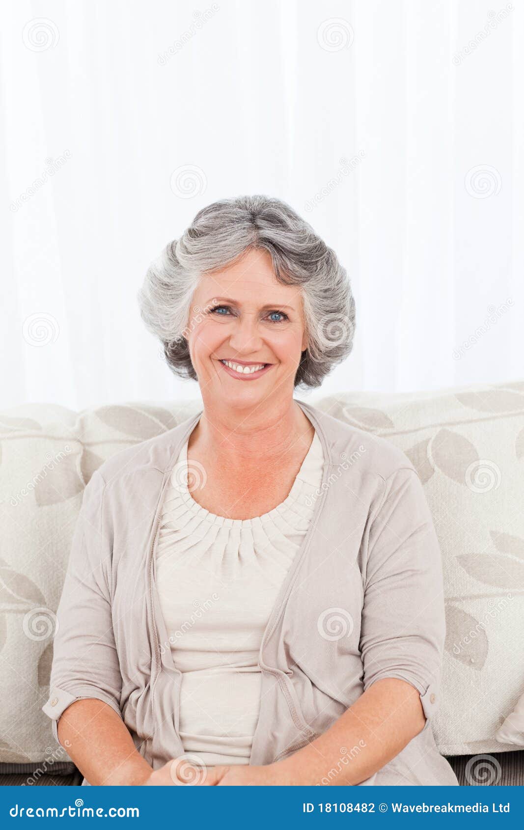 Smiling retired woman stock photo. Image of mature, person - 18108482