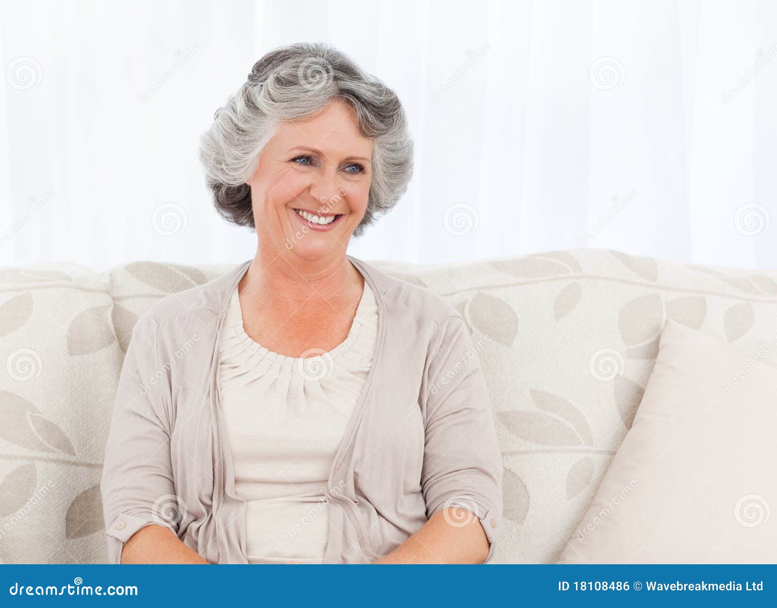 Smiling retired woman stock photo. Image of middleaged - 18108486