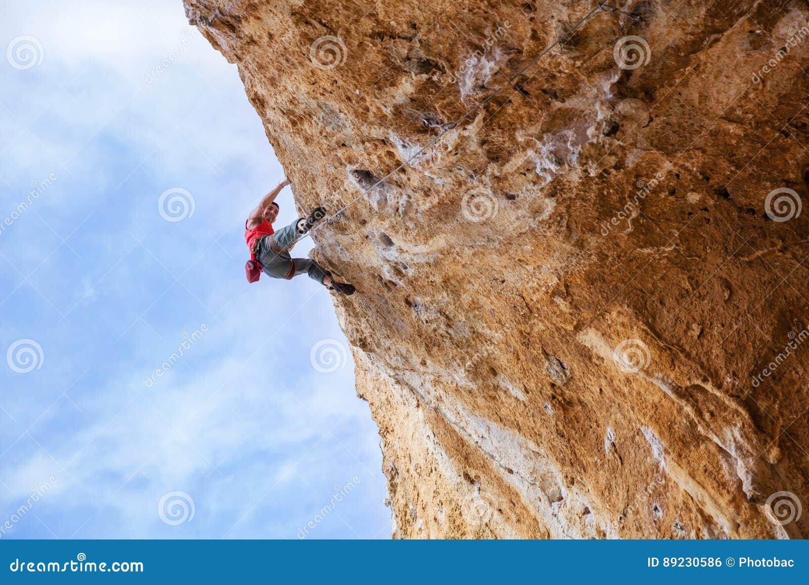 Overhanging Cliff At Tower Fall In Yellowstone National Park Stock ...