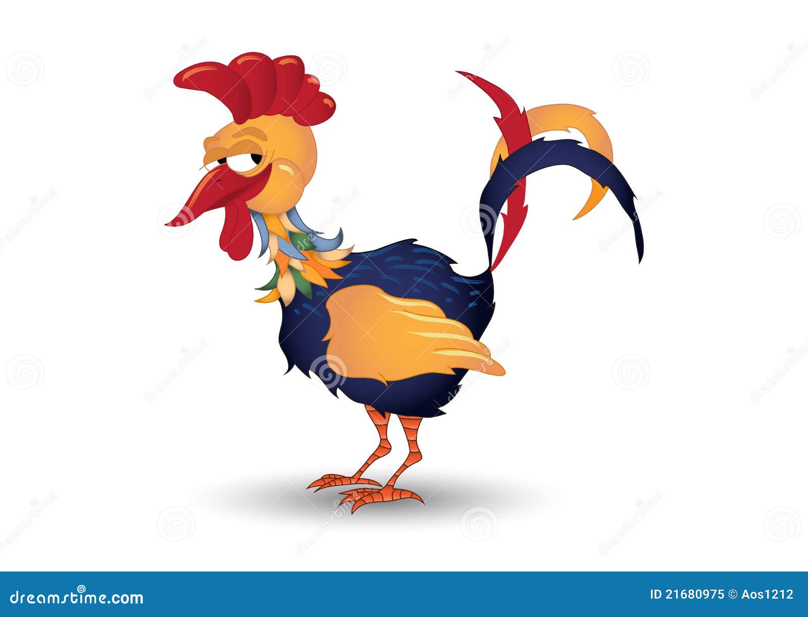 Smiling Rooster stock vector. Illustration of color, food - 21680975