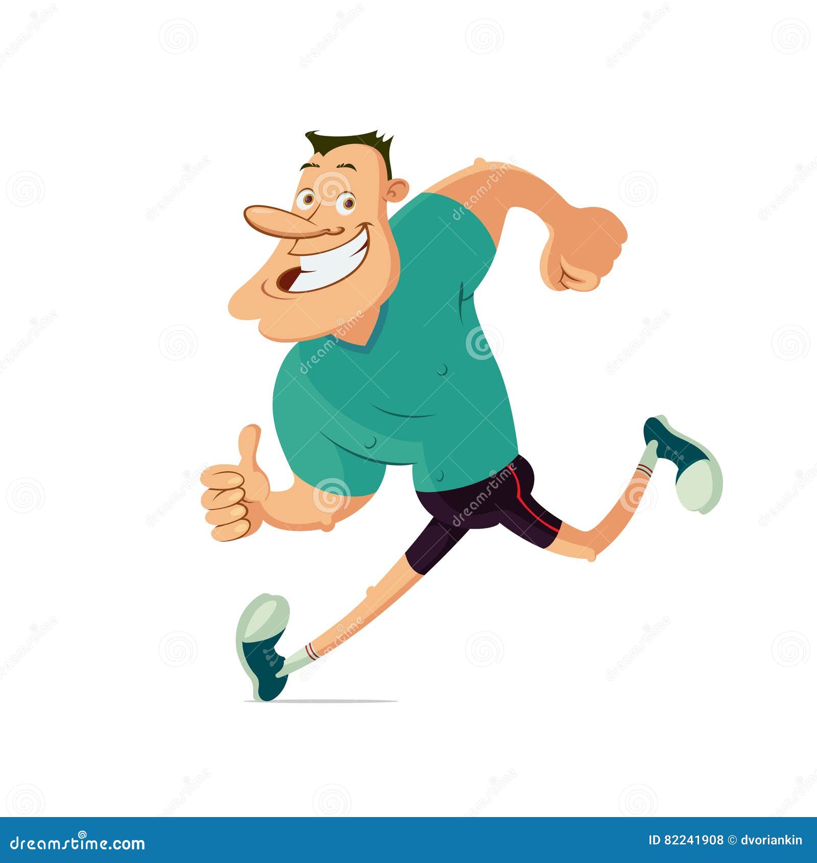 Smiling running man stock vector. Illustration of isolated - 82241908