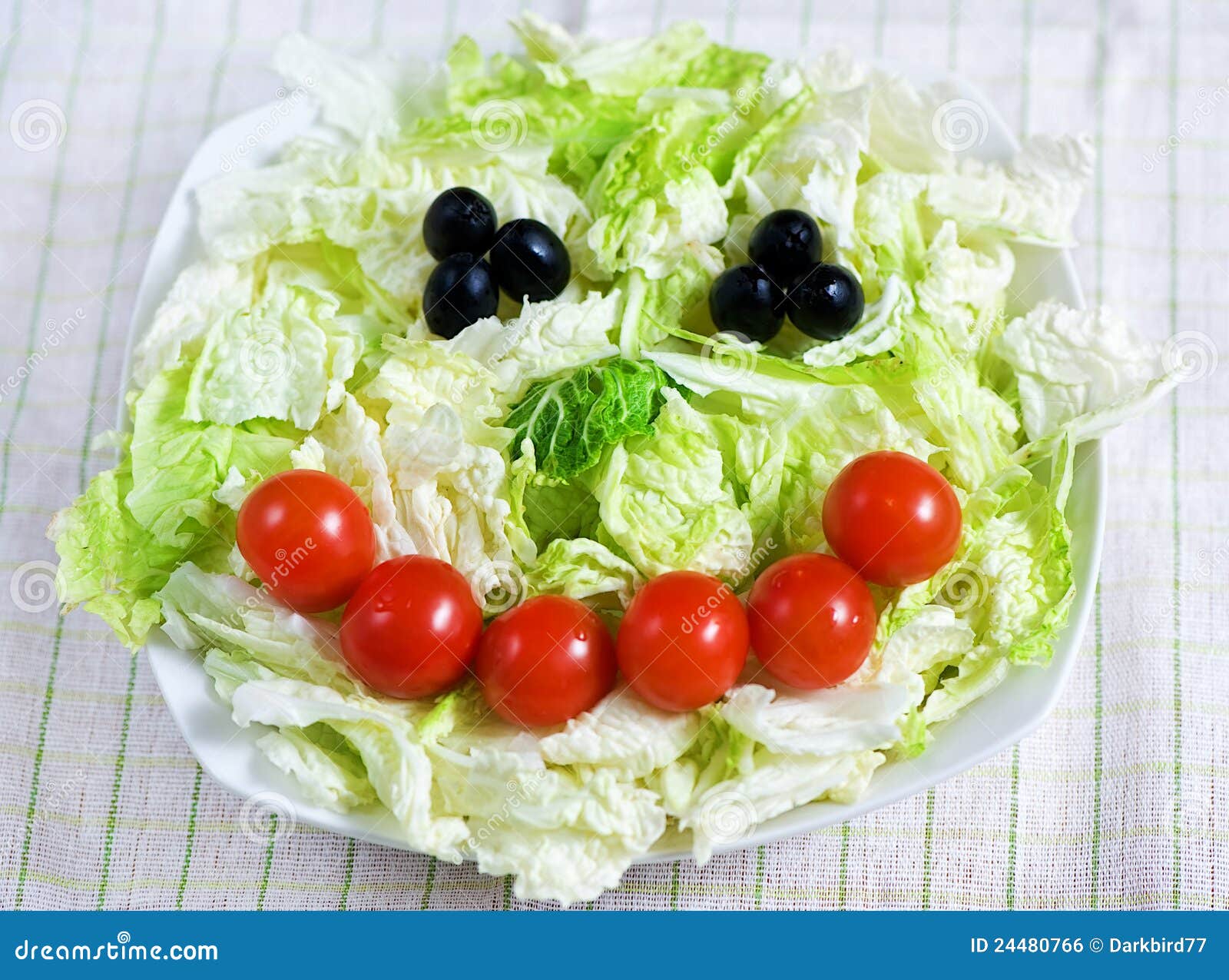 Smiling salad stock photo. Image of mouth, calorie, green - 24480766