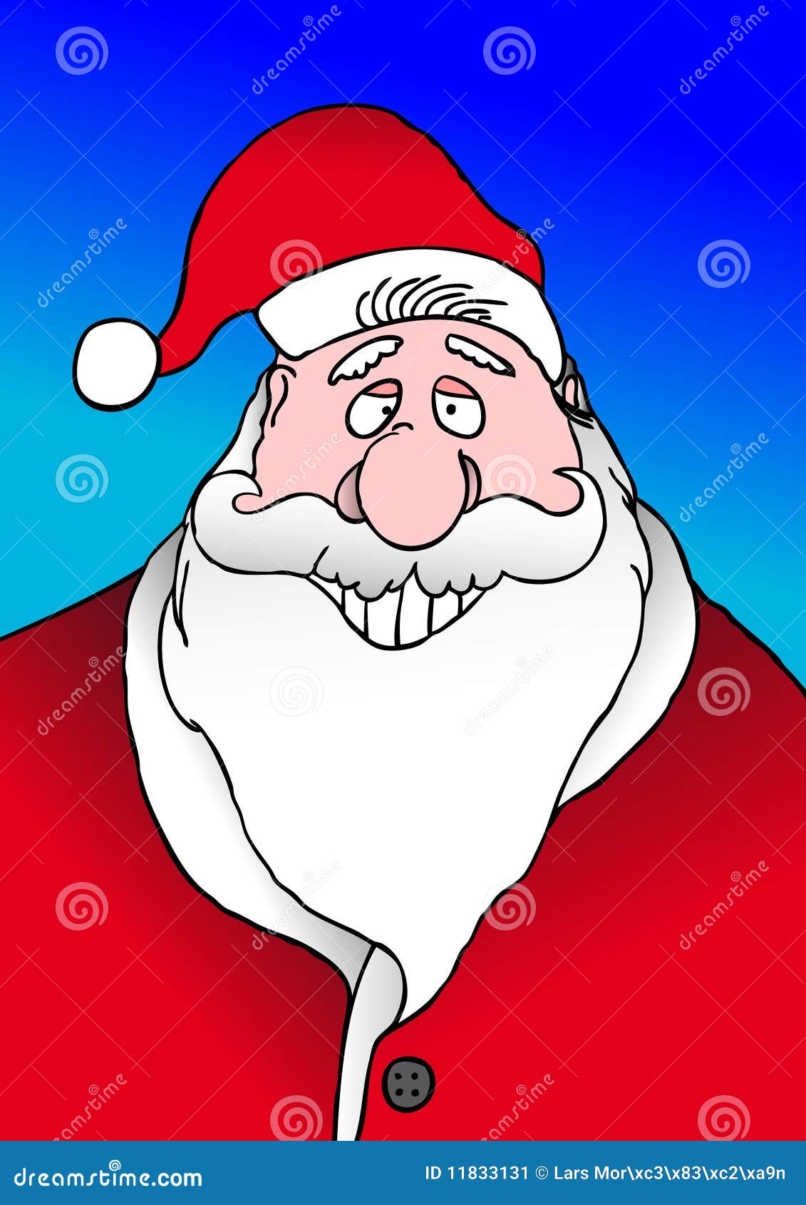 Smiling Santa stock illustration. Illustration of knitted - 11833131