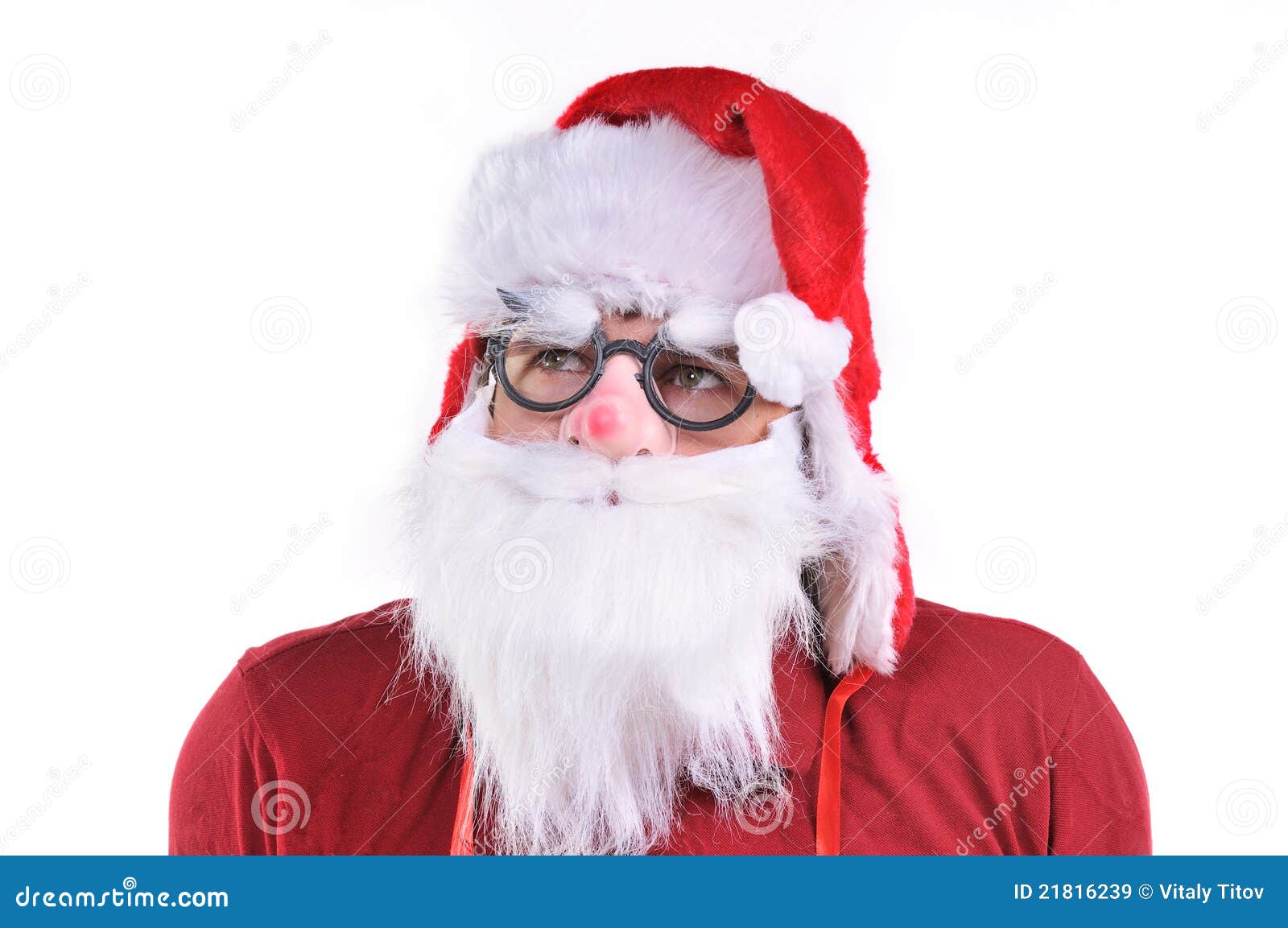 Smiling Santa Claus Portrait Stock Image - Image of costume, christmas ...
