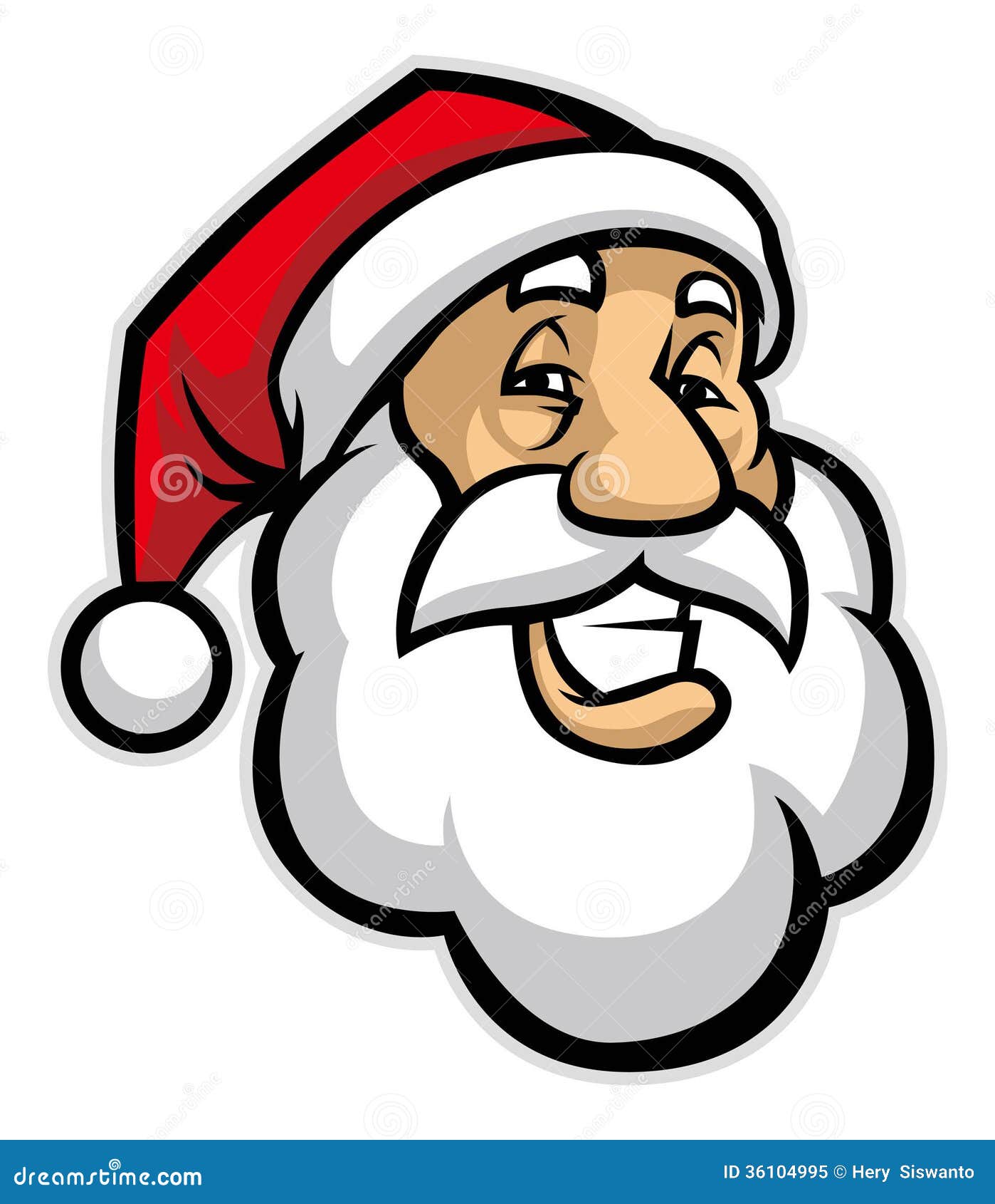 A Smiling Santa Claus Portrait Vector Illustration | CartoonDealer.com ...