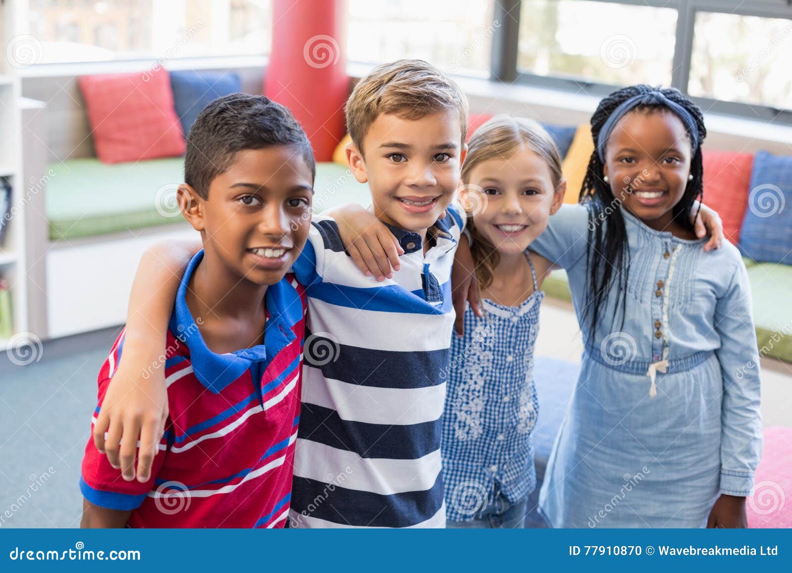 Smiling Kids Playing And Painting Royalty-Free Stock Image ...