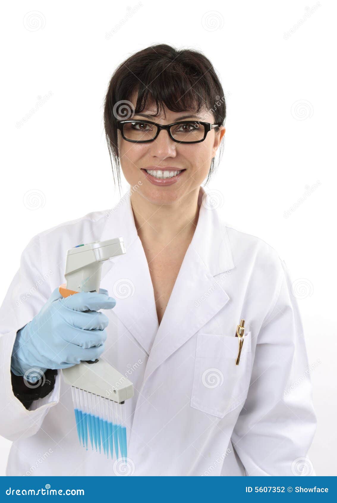 Smiling Scientific Researcher Stock Photo - Image of genetic ...
