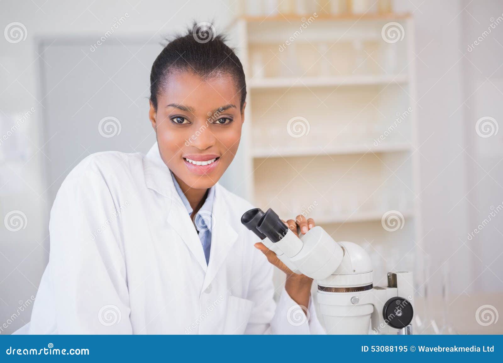 Smiling Scientist Looking at Camera Stock Image - Image of female ...
