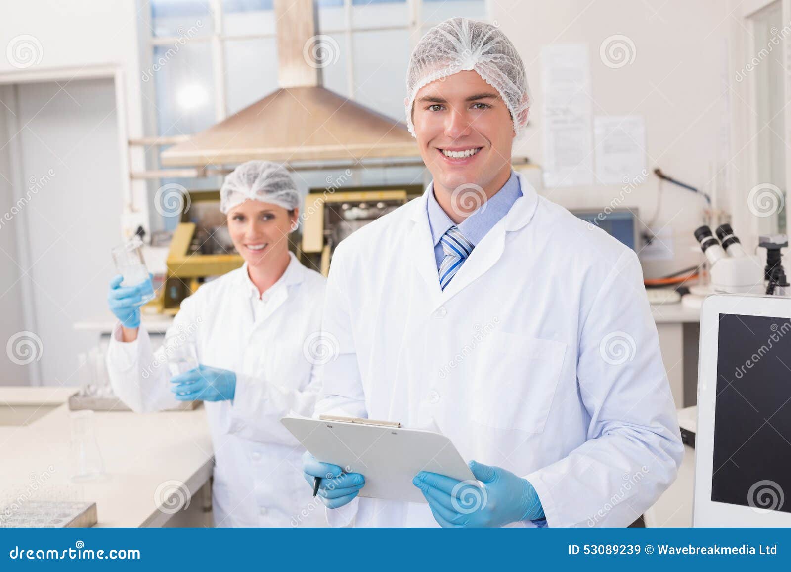 Smiling Scientists Looking at Camera Stock Image - Image of people ...