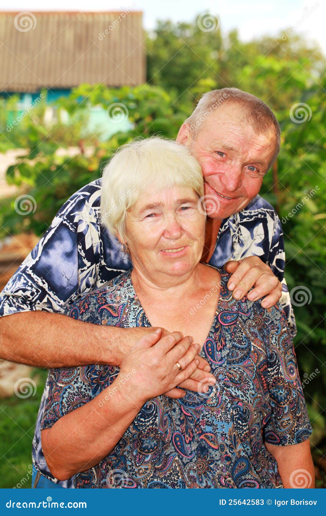 Smiling senior couple stock image. Image of love, embracing - 25642583