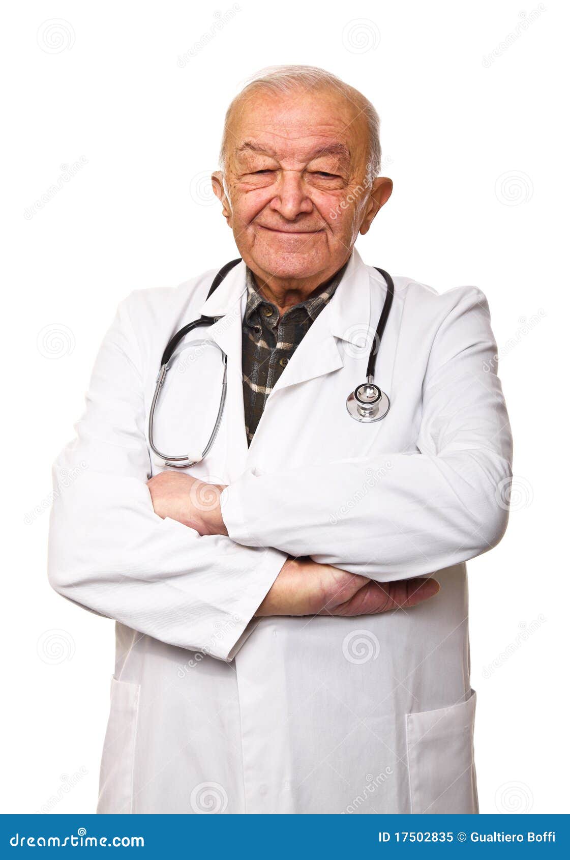 Smiling senior doctor stock image. Image of senior, uniform - 17502835
