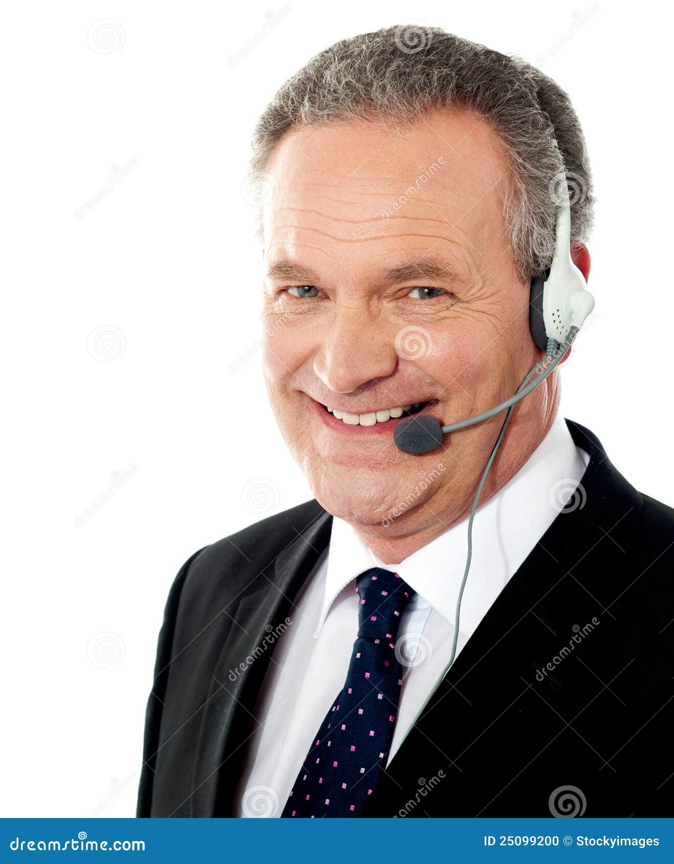 Male Operator Makes A Gesture With His Thumb Up Royalty-Free Stock ...