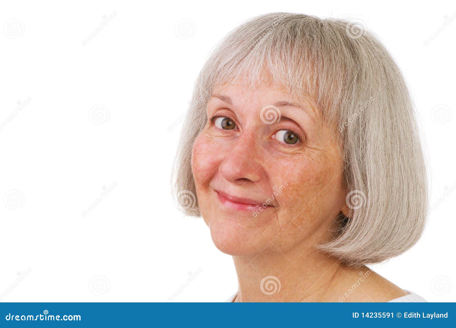 Smiling Senior Woman with Sweet Expression Stock Image - Image of sweet ...