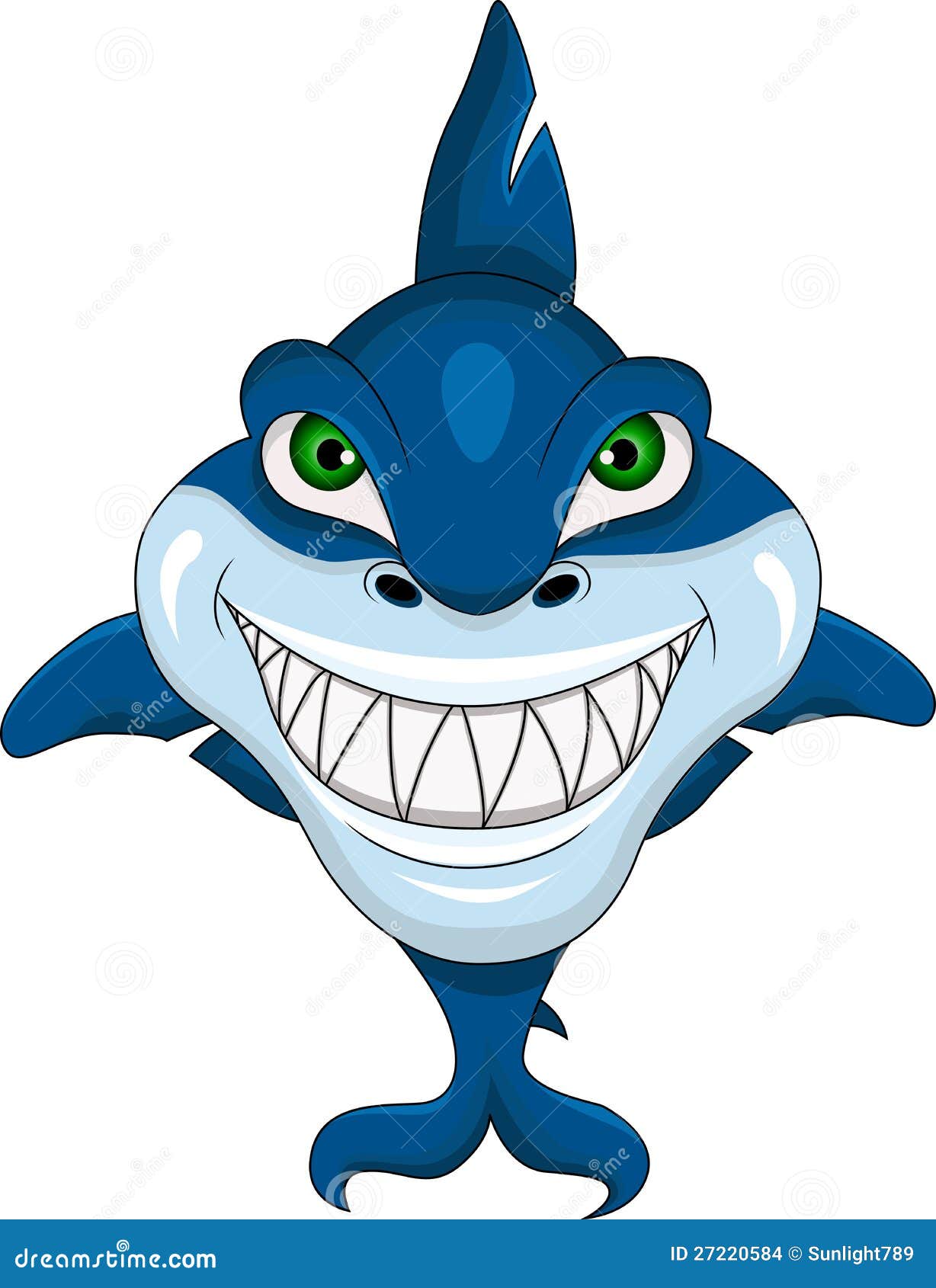 Smiling shark stock illustration. Illustration of creature - 27220584