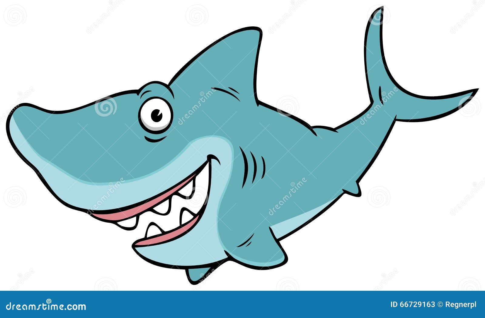 Smiling Shark Royalty-Free Cartoon | CartoonDealer.com #46721717