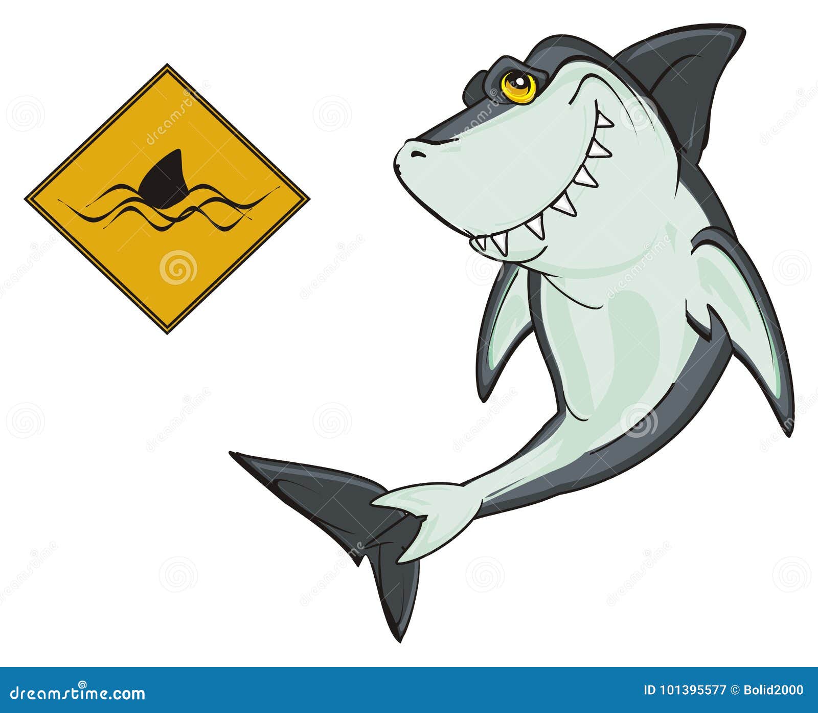 Shark Yellow Vector Warning Sign | CartoonDealer.com #227392771