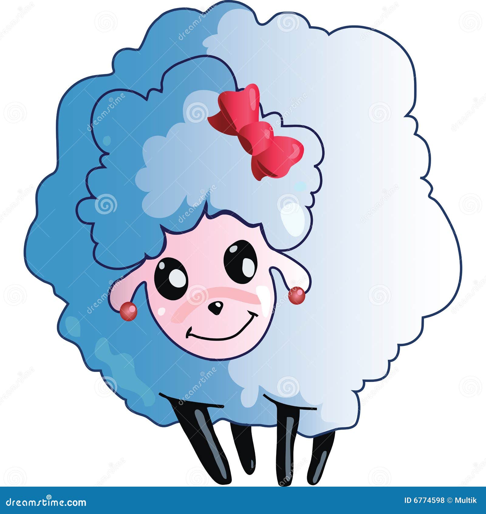 Smiling Sheep stock vector. Illustration of wool, smiling - 6774598