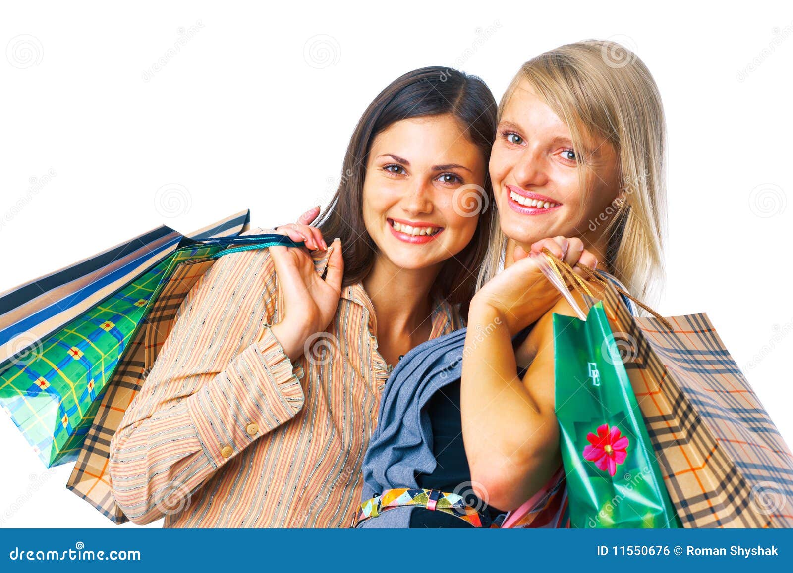 Smiling shopers stock photo. Image of enjoyment, person - 11550676