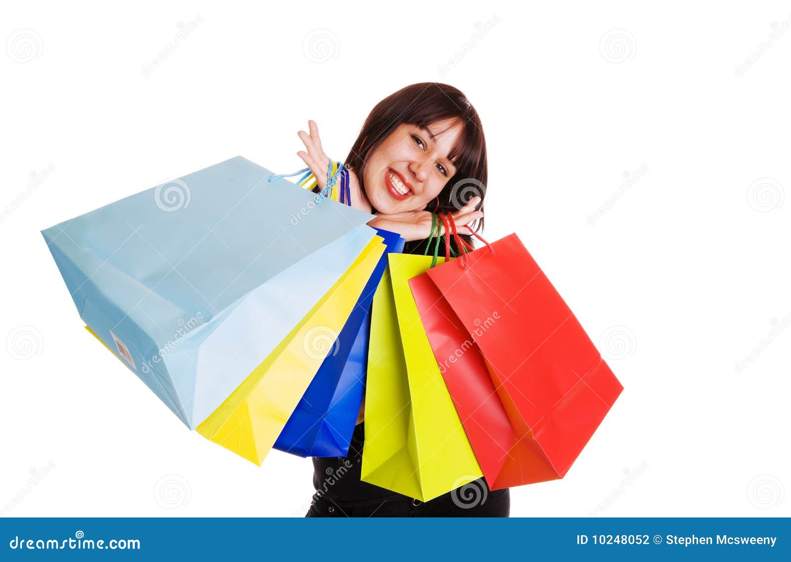 Smiling shopper stock photo. Image of shopping, laugh - 10248052
