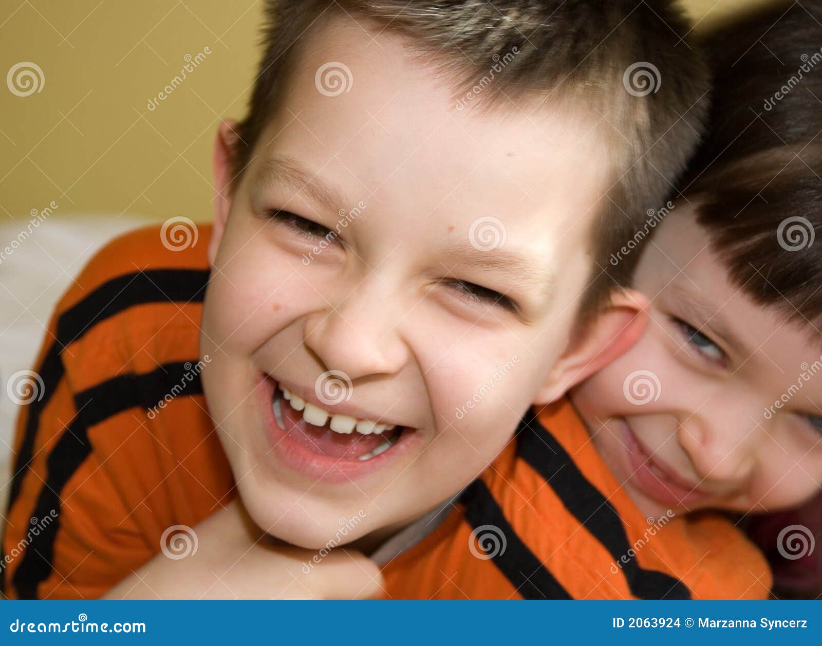 Smiling Siblings stock photo. Image of children, child - 2063924