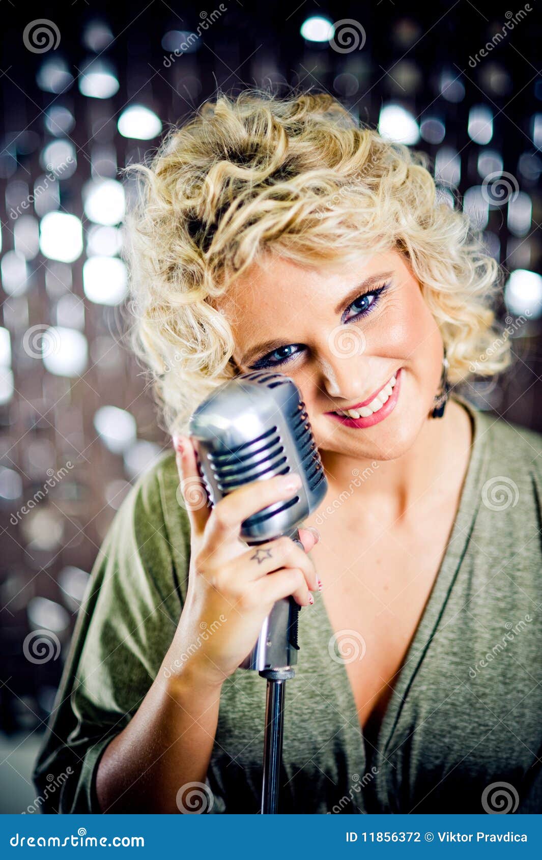 Smiling singer stock photo. Image of people, singing - 11856372