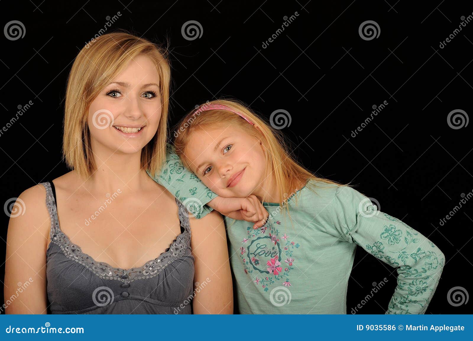Smiling sisters stock photo. Image of cute, kiddie, friendship - 9035586