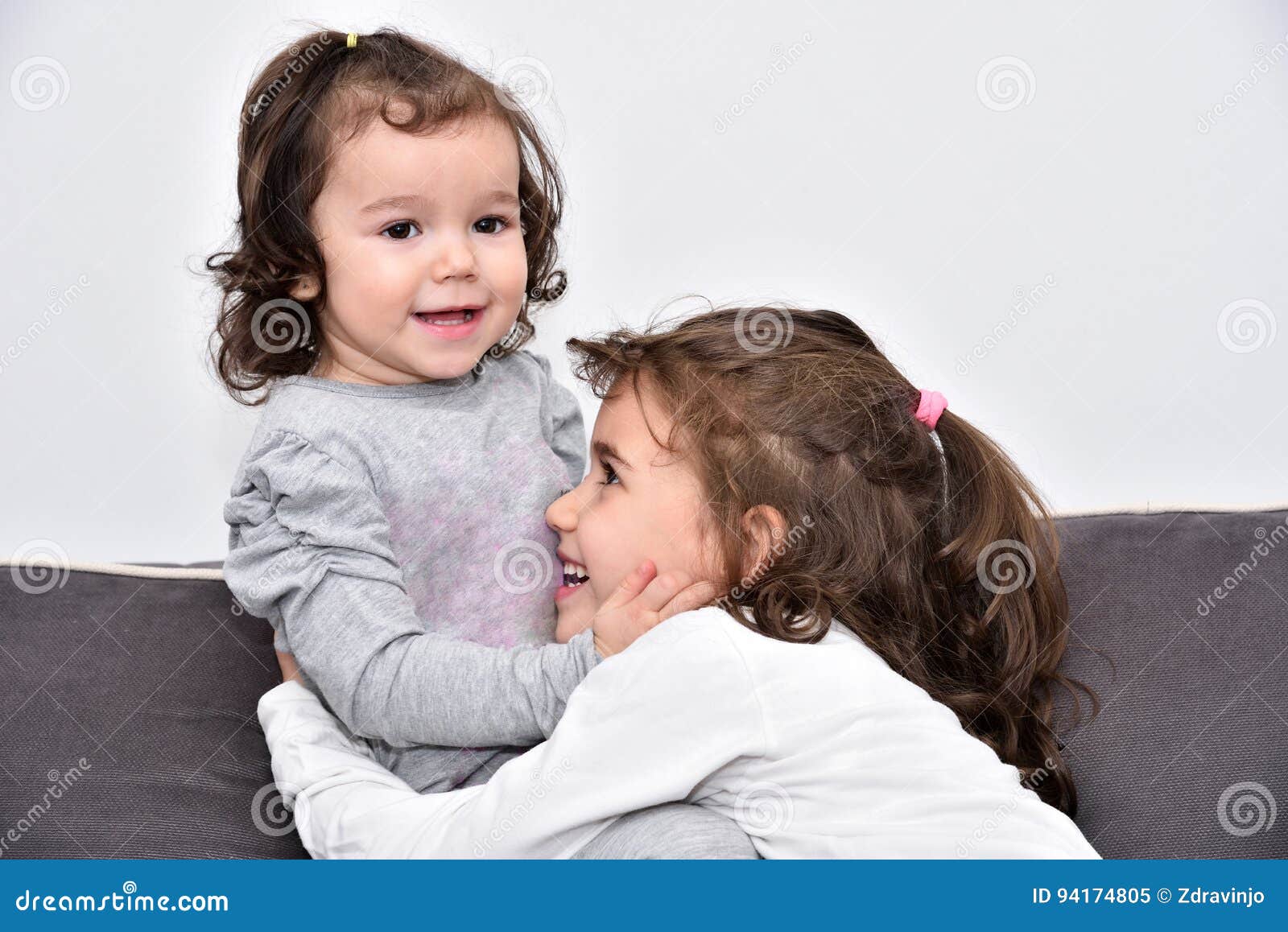 Smiling sisters stock image. Image of funny, expression - 94174805