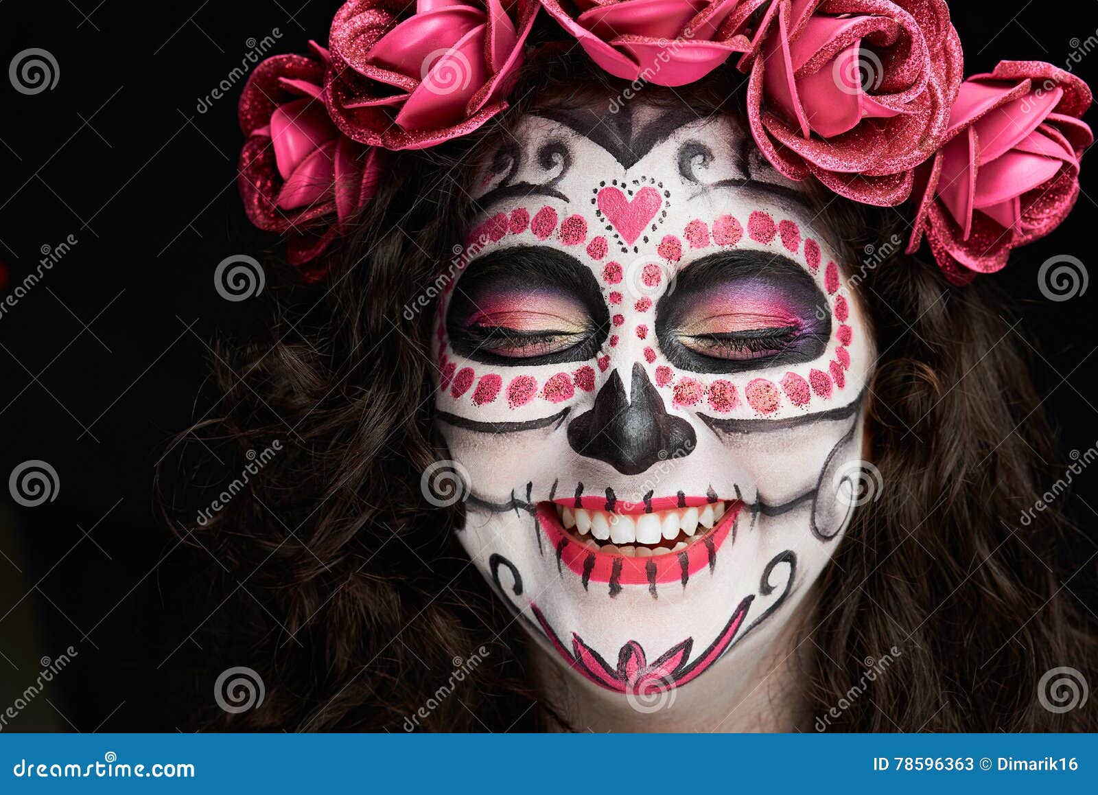Smiling skull face stock image. Image of fashion, mask - 78596363