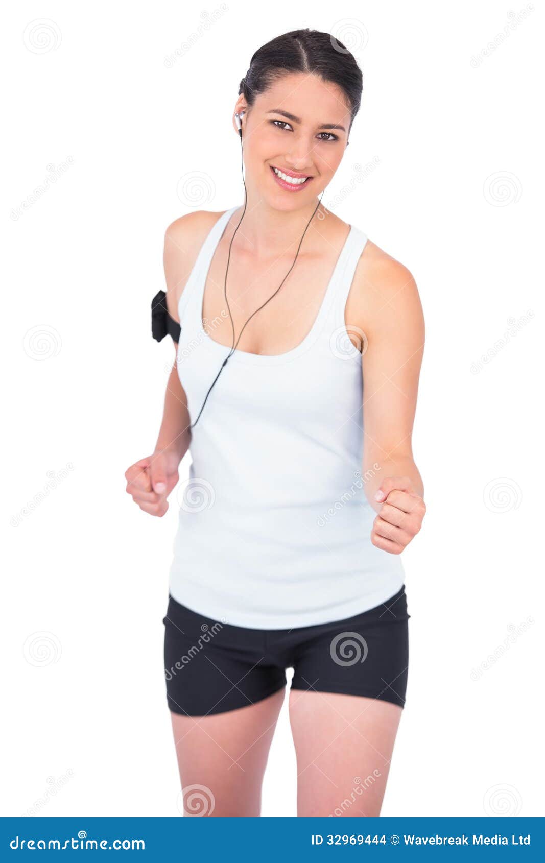 Smiling Slender Model Jogging Stock Photography | CartoonDealer.com ...