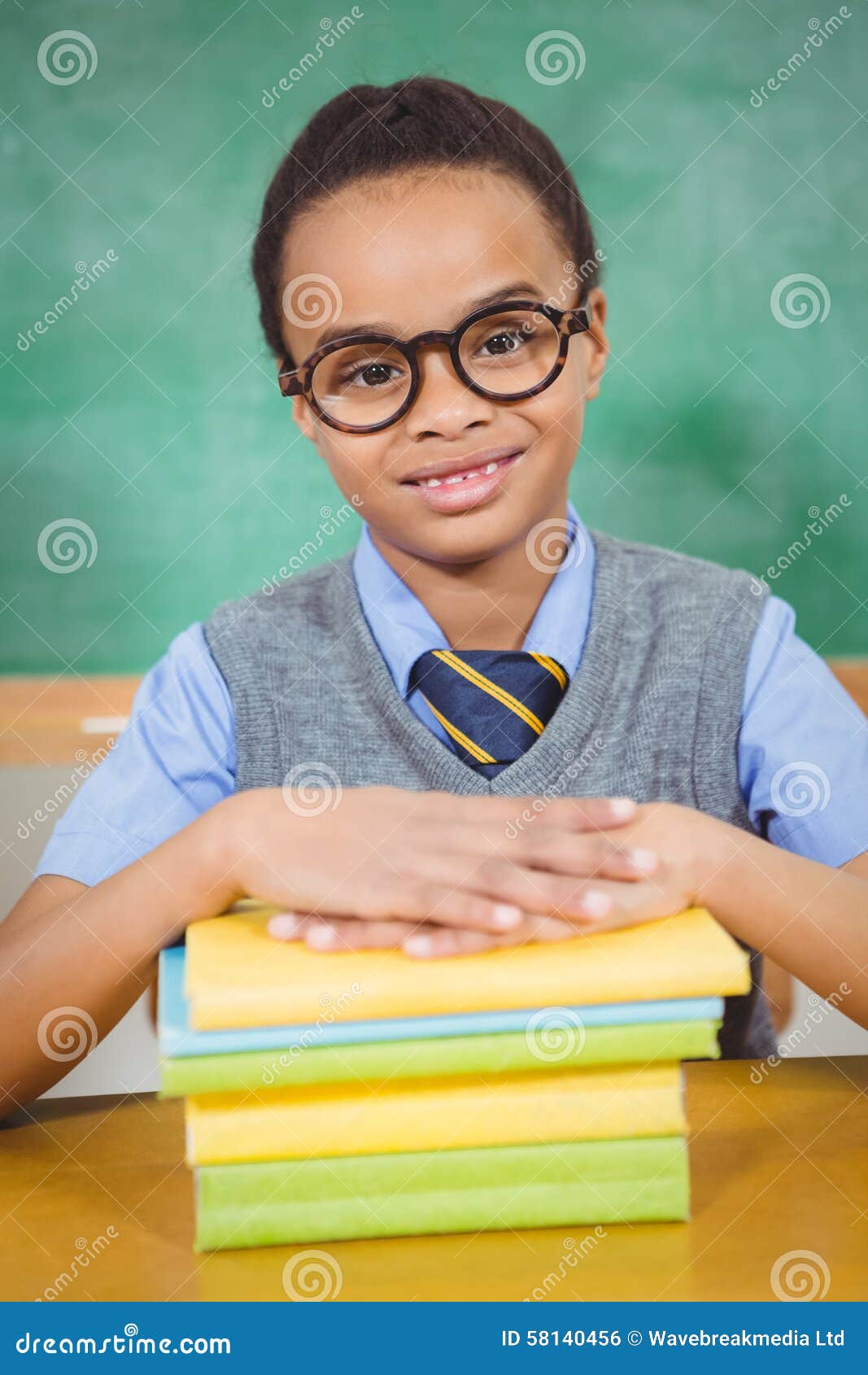 Smiling Smart Student with Books Stock Photo - Image of female ...
