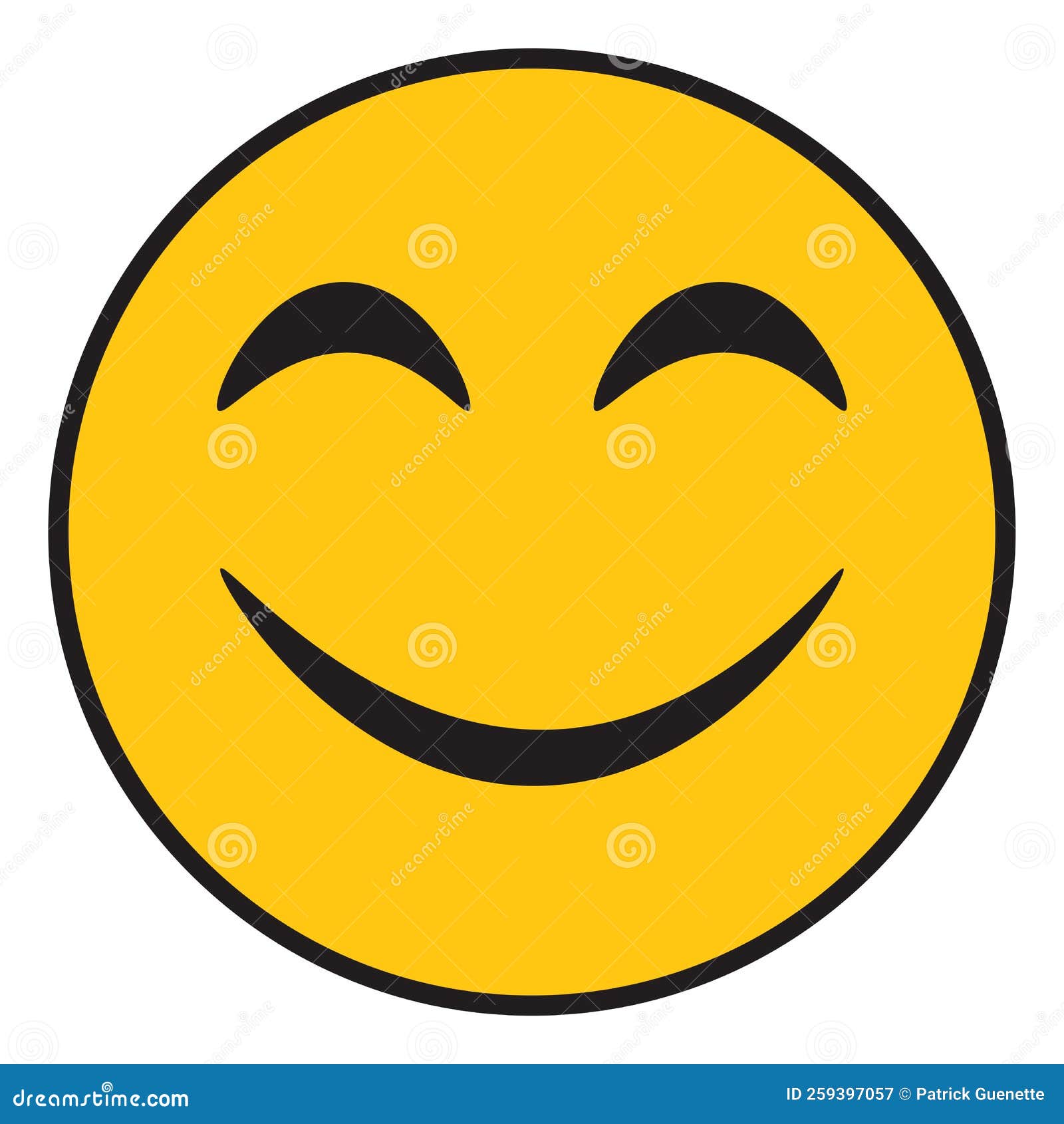 Smiling smiley, icon stock vector. Illustration of funny - 259397057