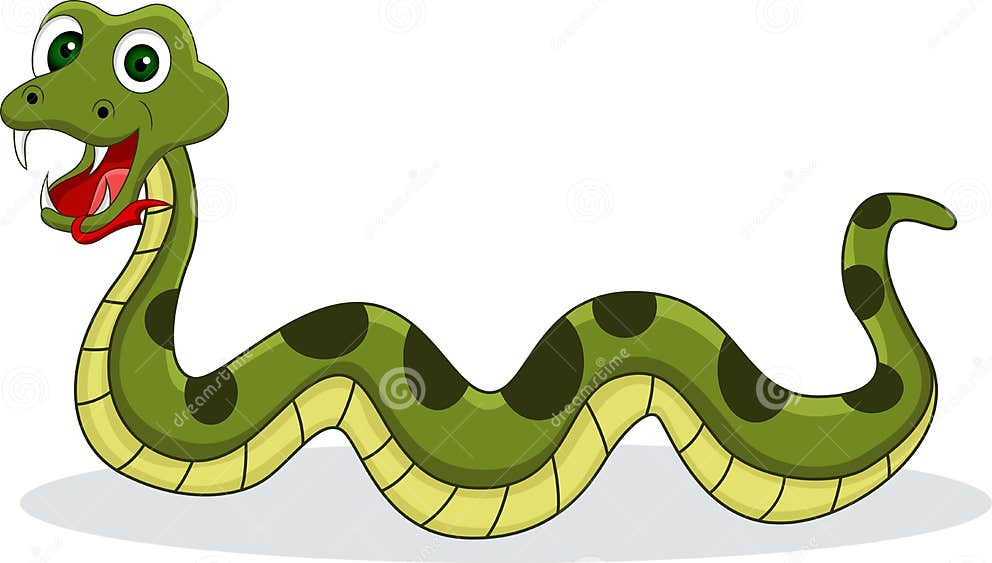 Smiling snake cartoon stock illustration. Illustration of jungle - 27220599