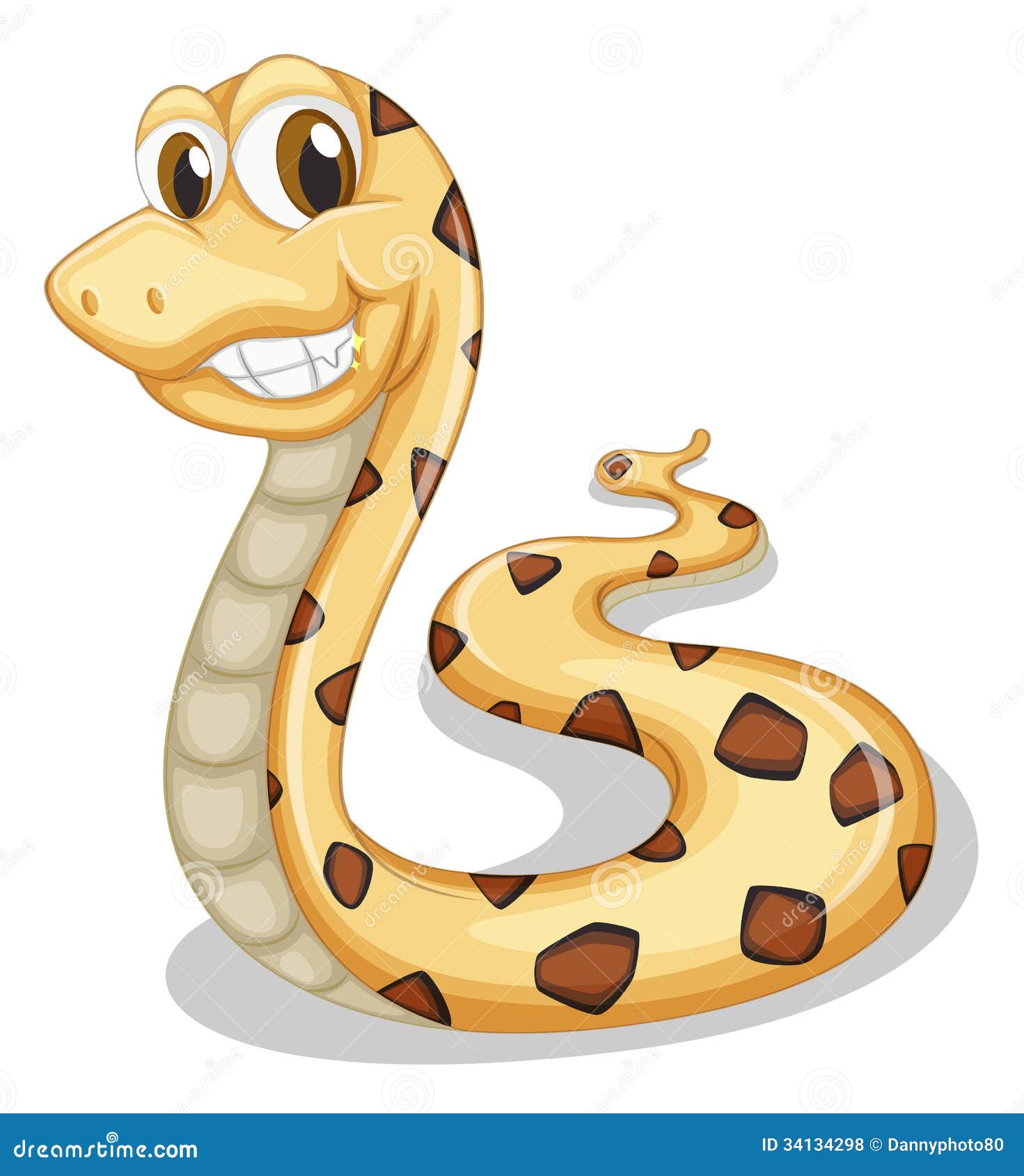 A smiling snake stock vector. Illustration of hunger - 34134298