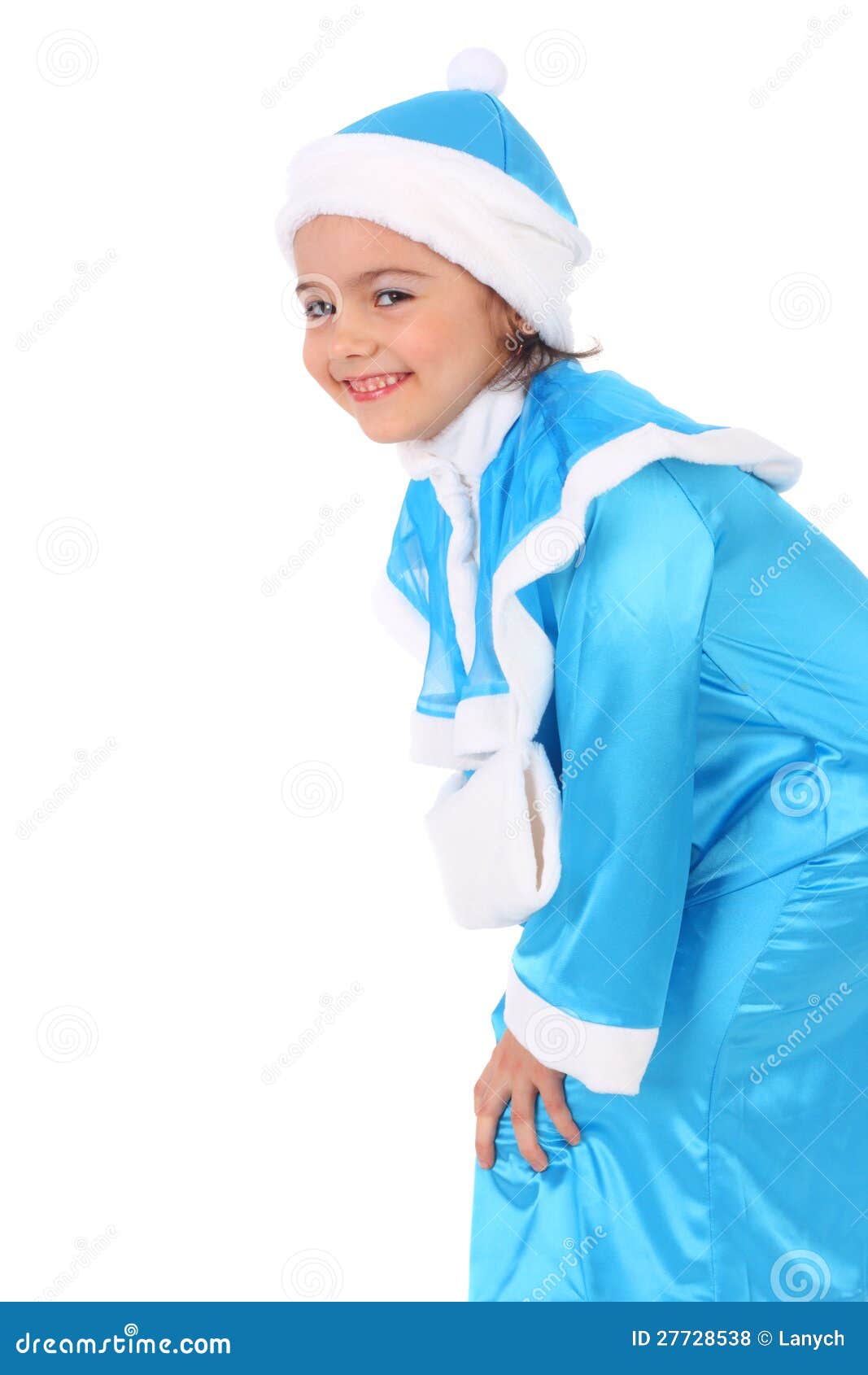 Smiling Snow Maiden stock photo. Image of little, costume - 27728538