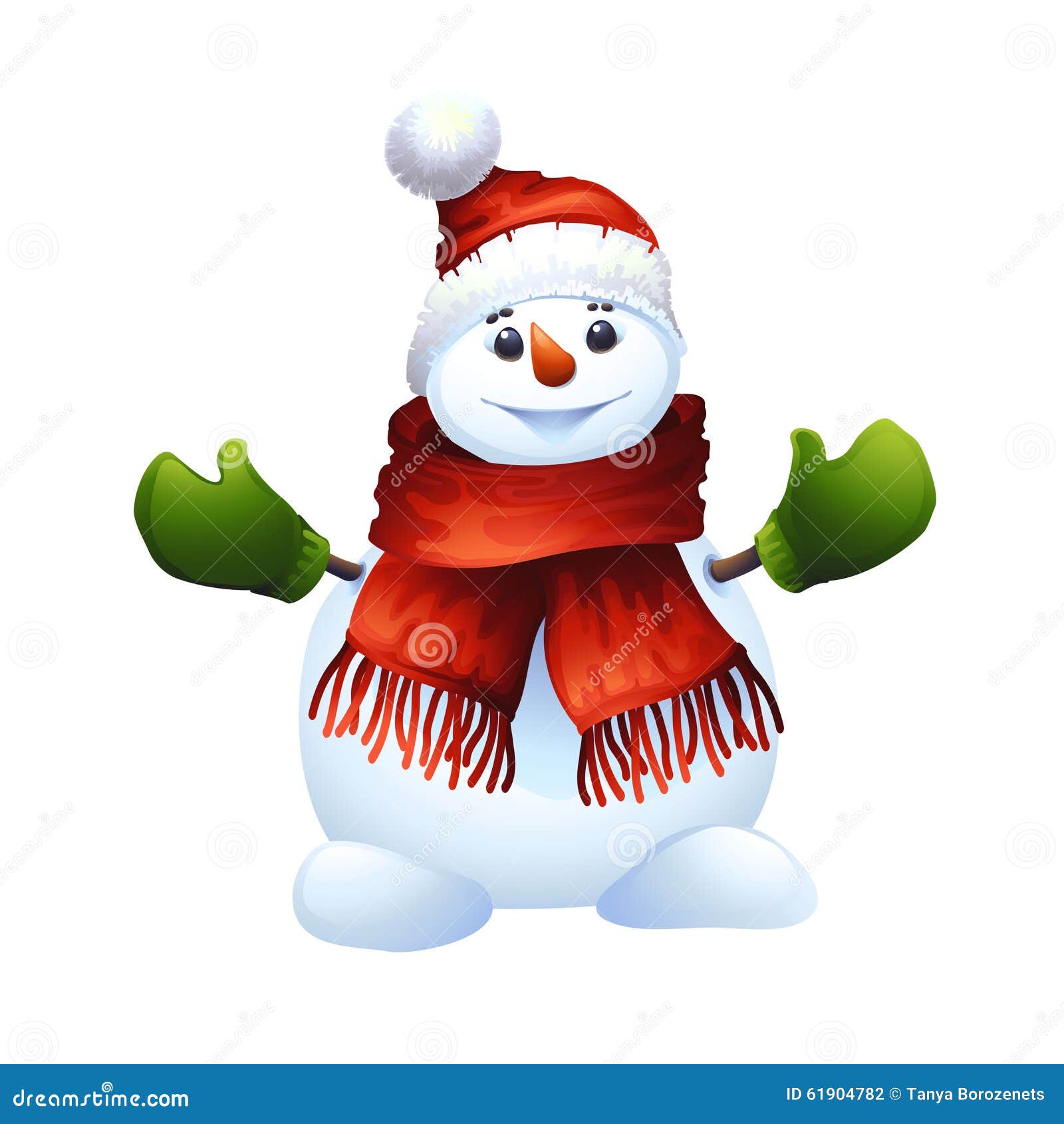 Smiling snowman stock vector. Illustration of countryside - 61904782