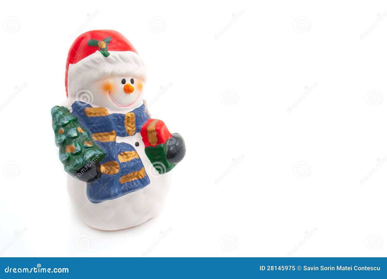 Smiling snowman figurine stock image. Image of isolate - 28145975