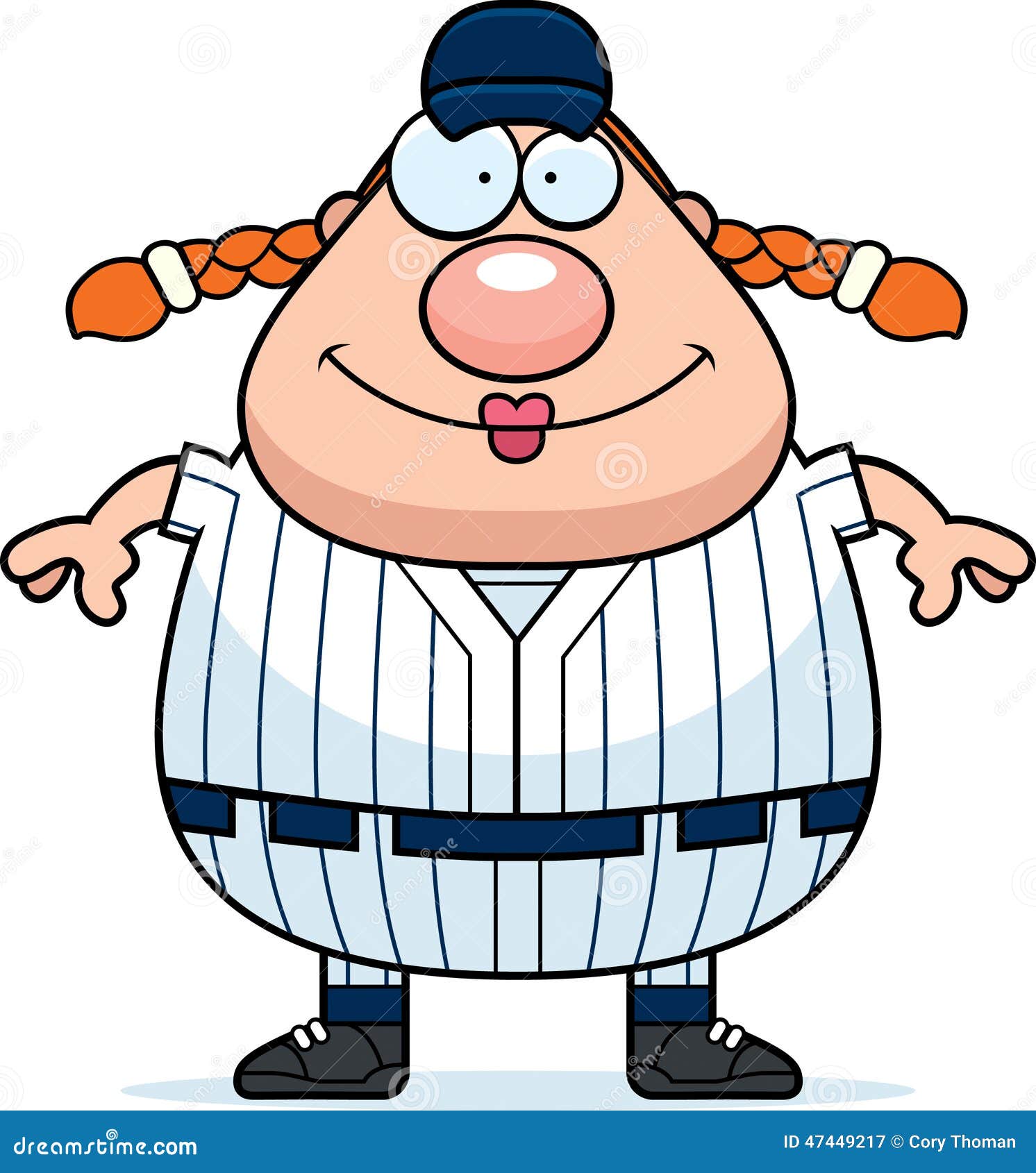 Smiling Softball Player stock vector. Illustration of graphic - 47449217