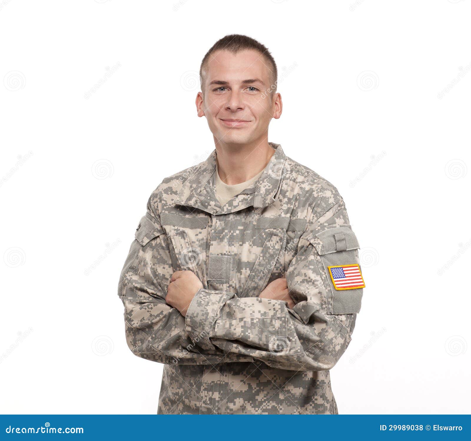 Happy Soldier on White Background Stock Photo - Image of freedom ...