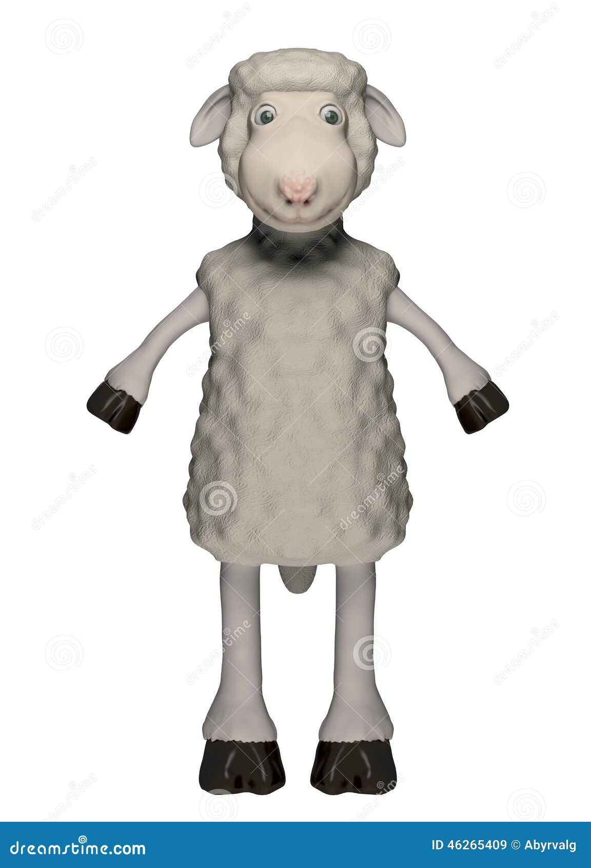 Smiling standing sheep stock illustration. Illustration of livestock ...