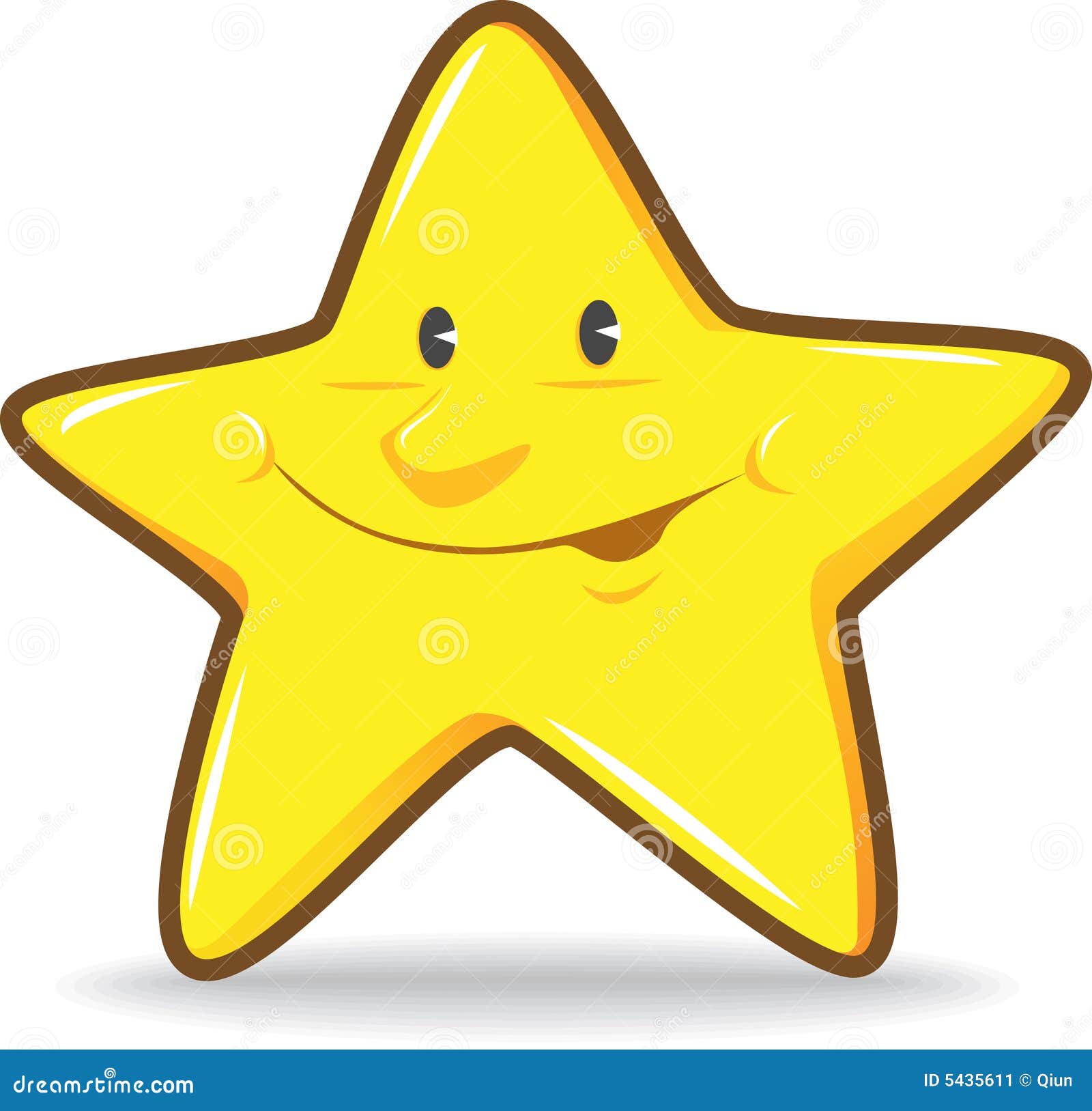 Smiling Star stock vector. Illustration of vector, shining - 5435611