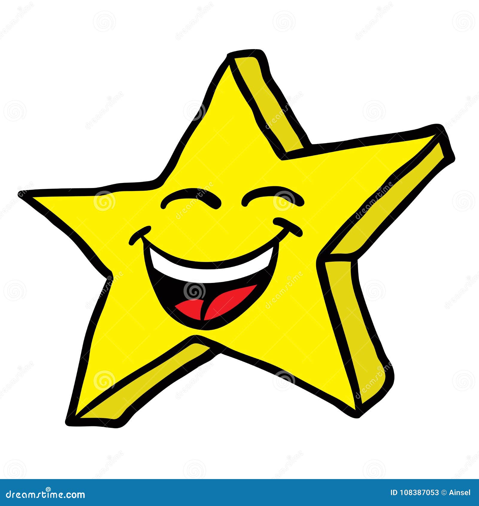 Smiling star stock illustration. Illustration of bright - 108387053