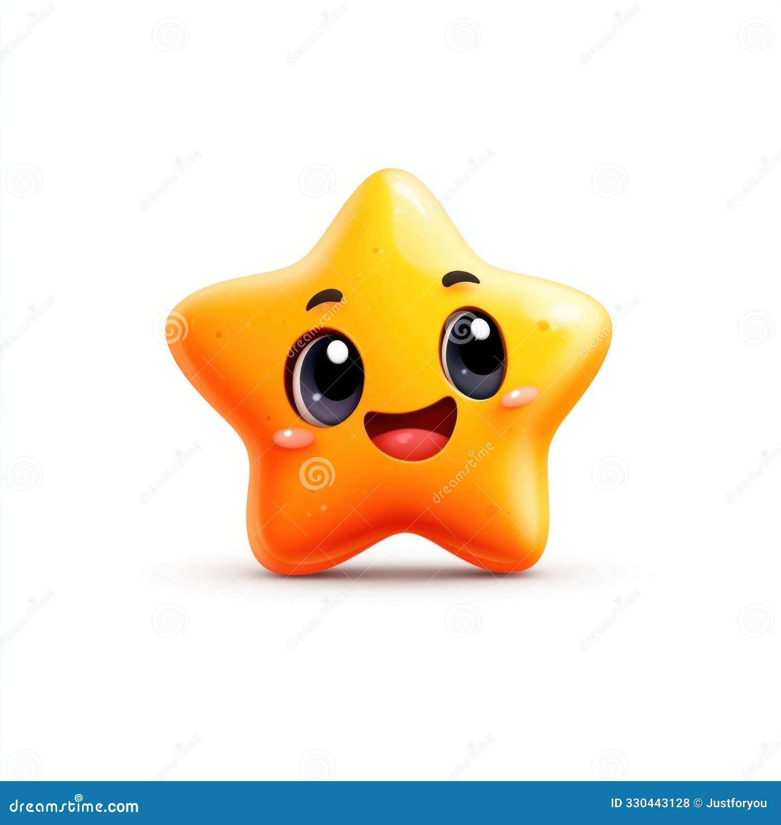 Smiling Star Emoji Character Stock Illustration | CartoonDealer.com ...