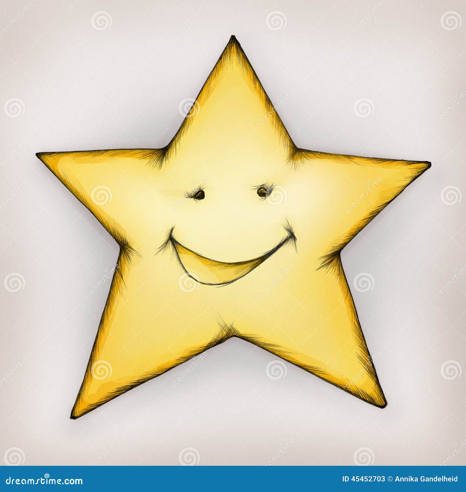 Smiling star stock illustration. Illustration of night - 45452703