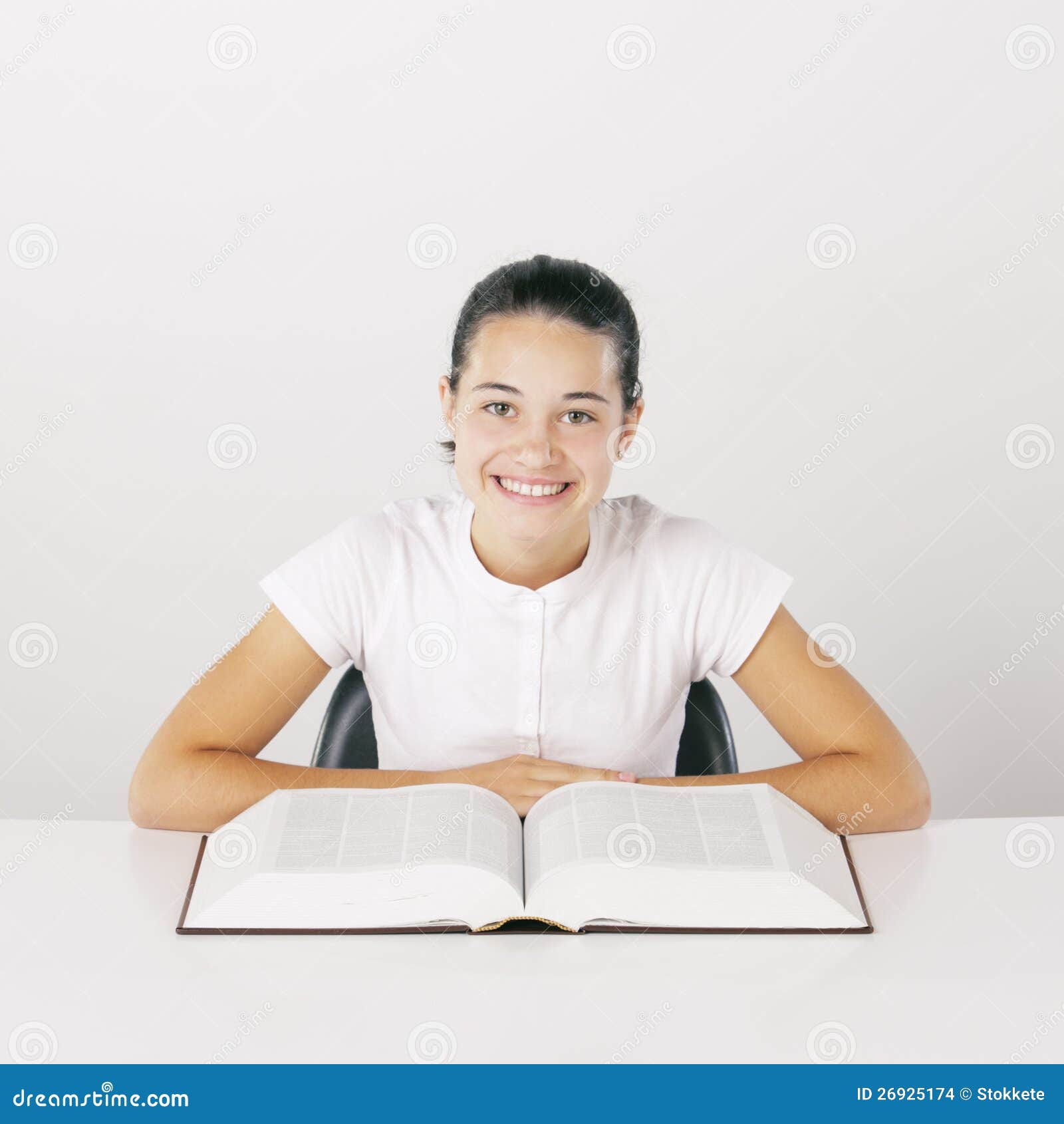 Smiling student stock photo. Image of sitting, learn - 26925174
