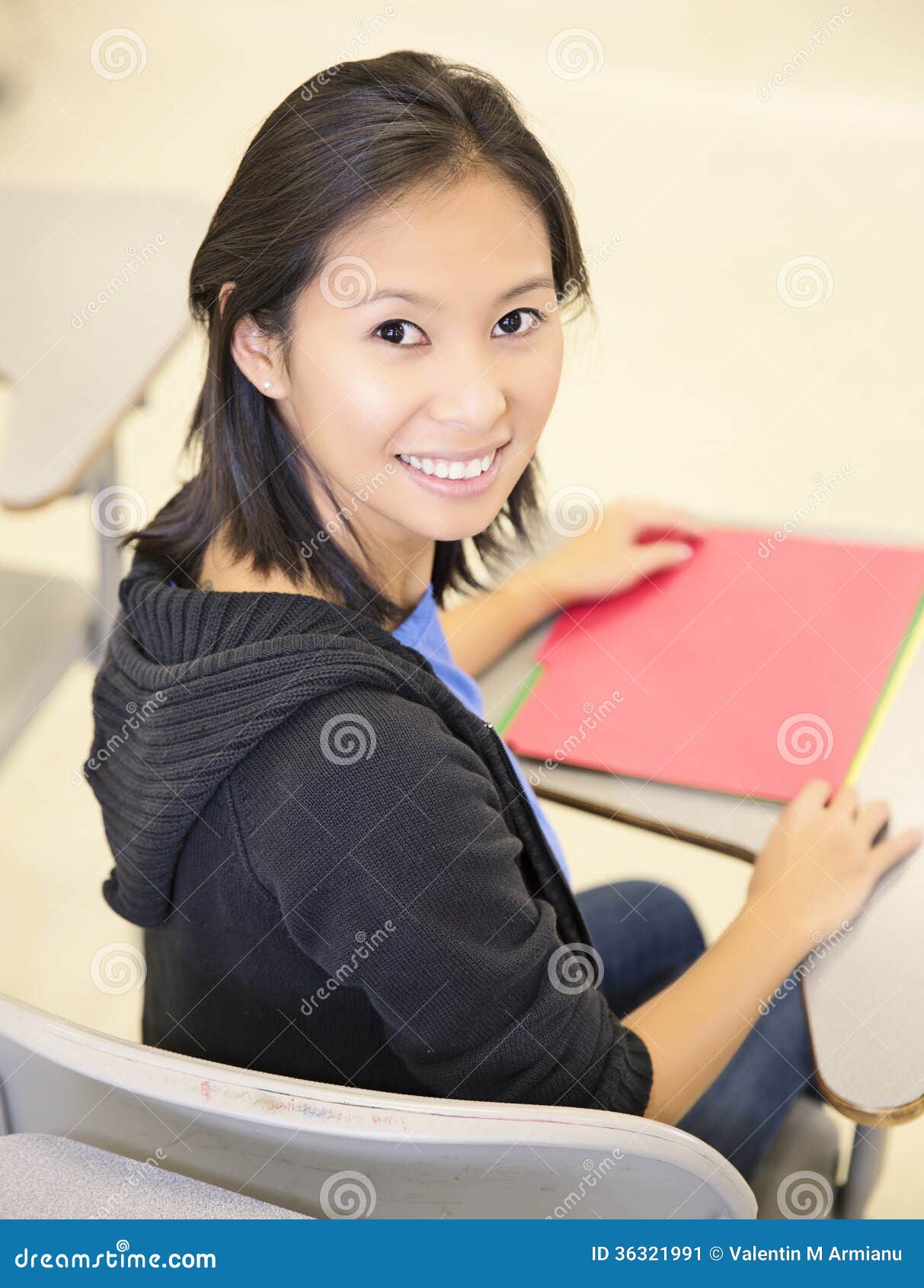 Smiling Student in Classroom Stock Image - Image of young, happy: 36321991